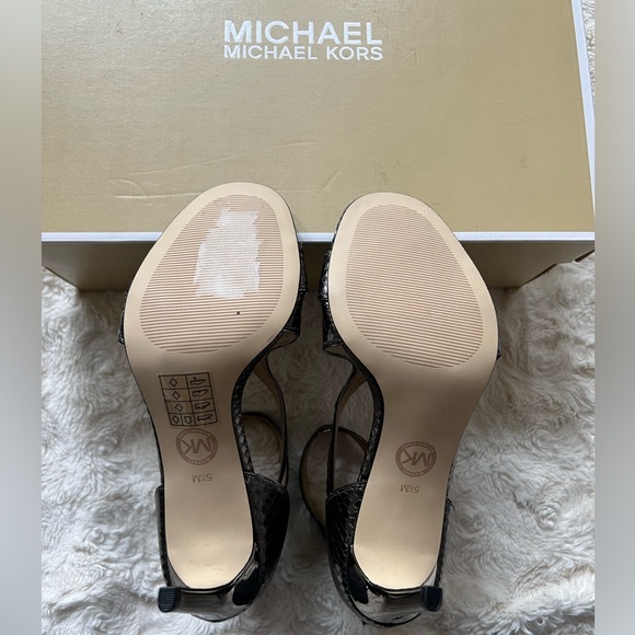 MICHAEL Michael Kors | Shoes | Michael Kors Harlen Metallic Open Toe ...